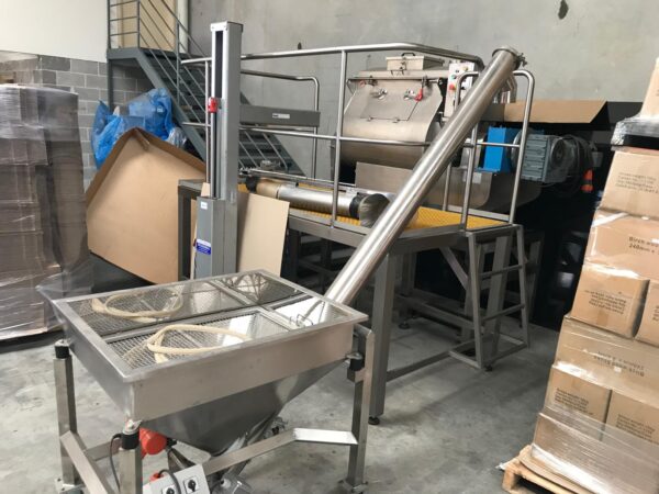 Blender ribbon with discharge hopper and platform – Southern Processing ...