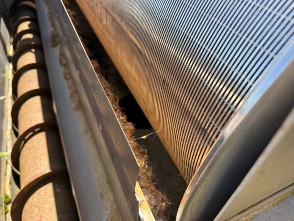 Screen Dewatering 2m long x 600mm Dia 2mm gap Stainless Steel ...